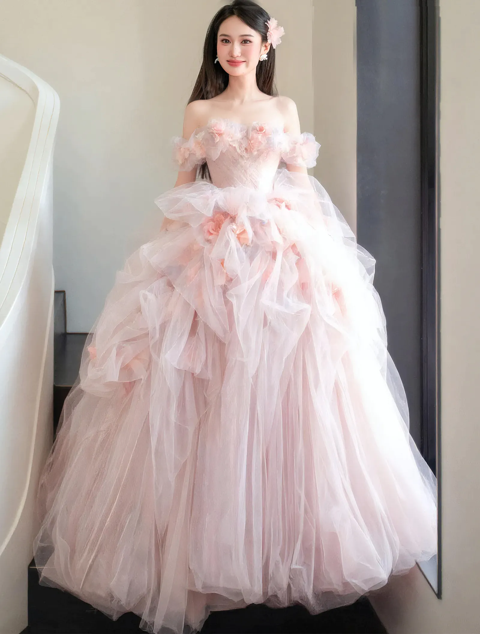 Fairy V-neck Prom Evening Dress Elegant Party Long Gowns – FloraShe