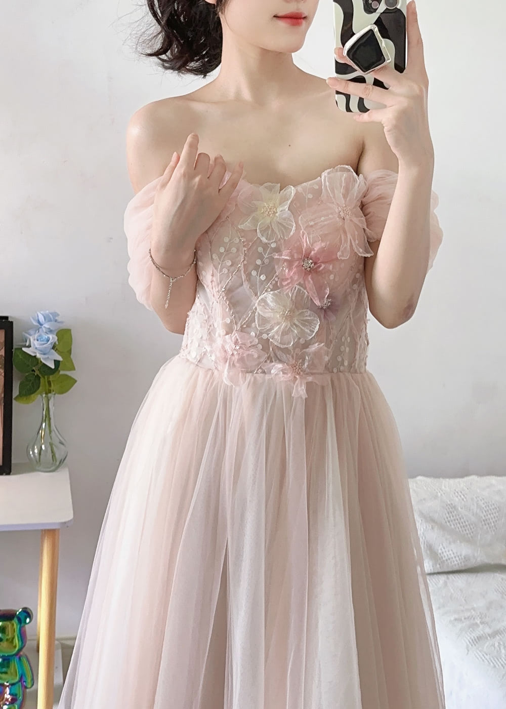 Fashion Ladies Beach Wedding Pink Floral Bridesmaid Maxi Dress – FloraShe