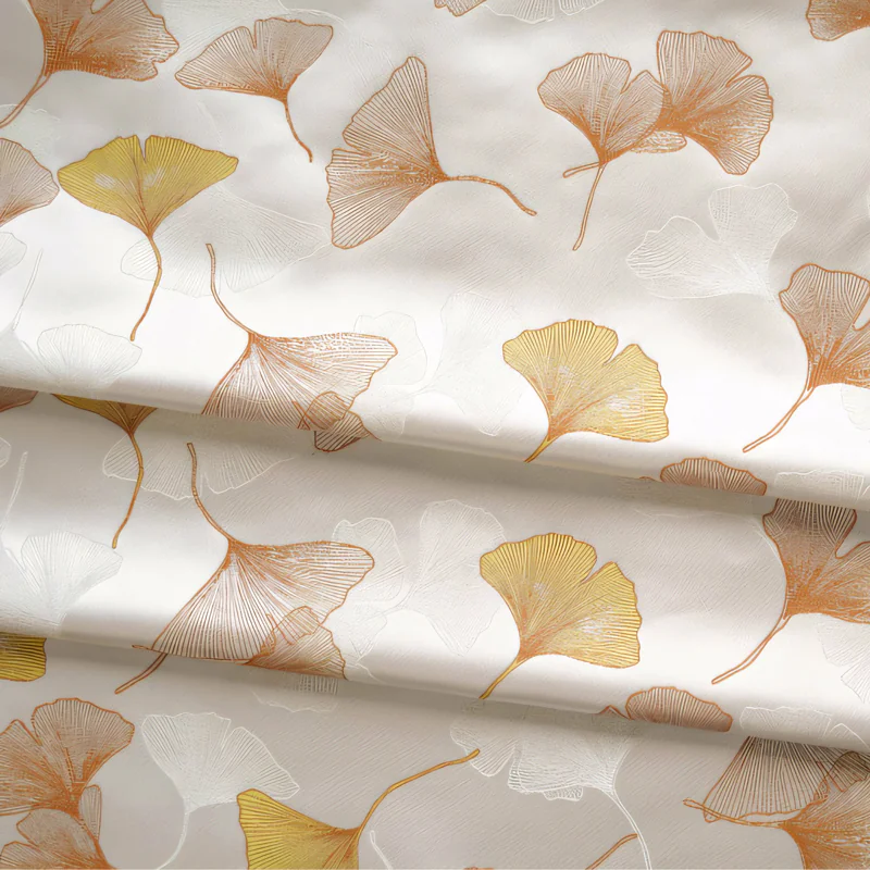 Beautiful Ginkgo Leaf Soft Jacquard Fabric for Children's Clothing ...