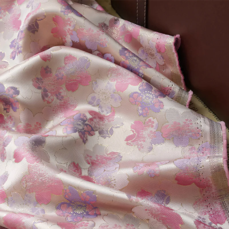 Fashion Flower Jacquard Apparel Upholstery Fabric DIY Garment Cloth ...