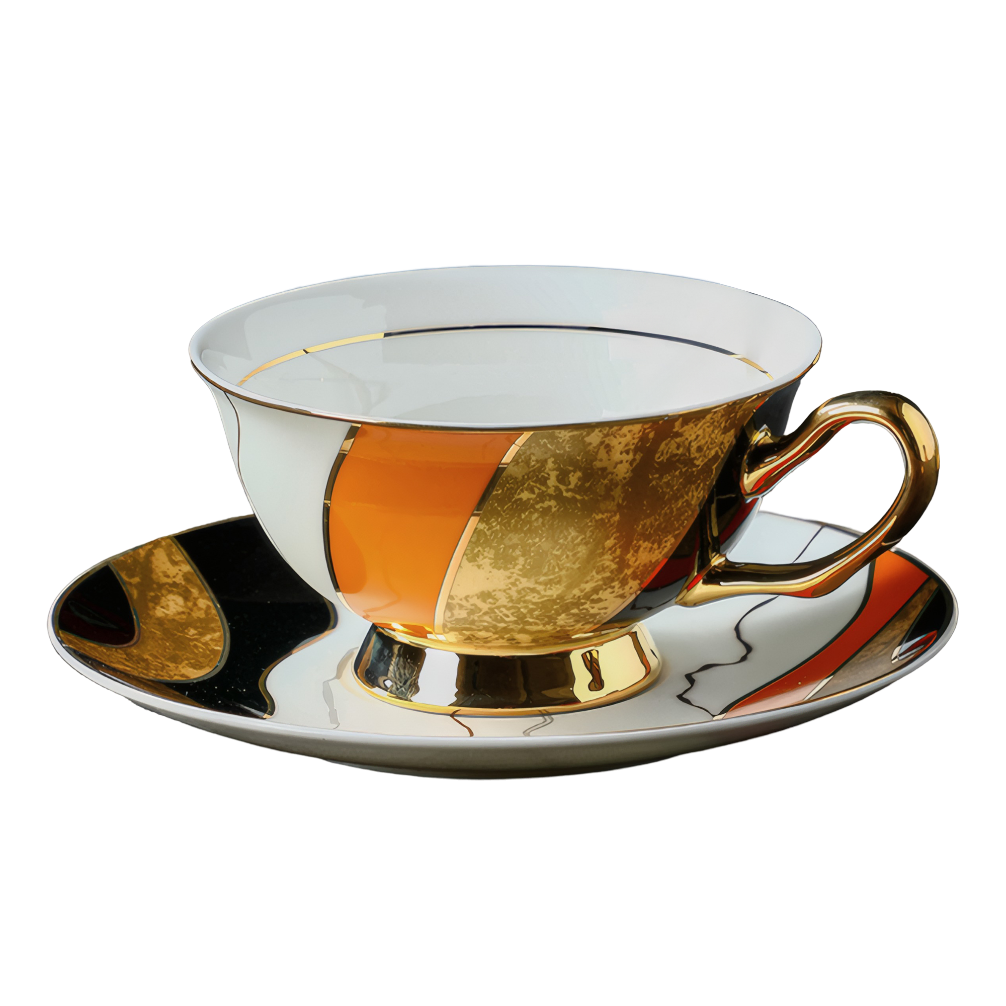 ‌Vintage European Style Ceramic Bone China Afternoon Tea Cup Saucer Set ...