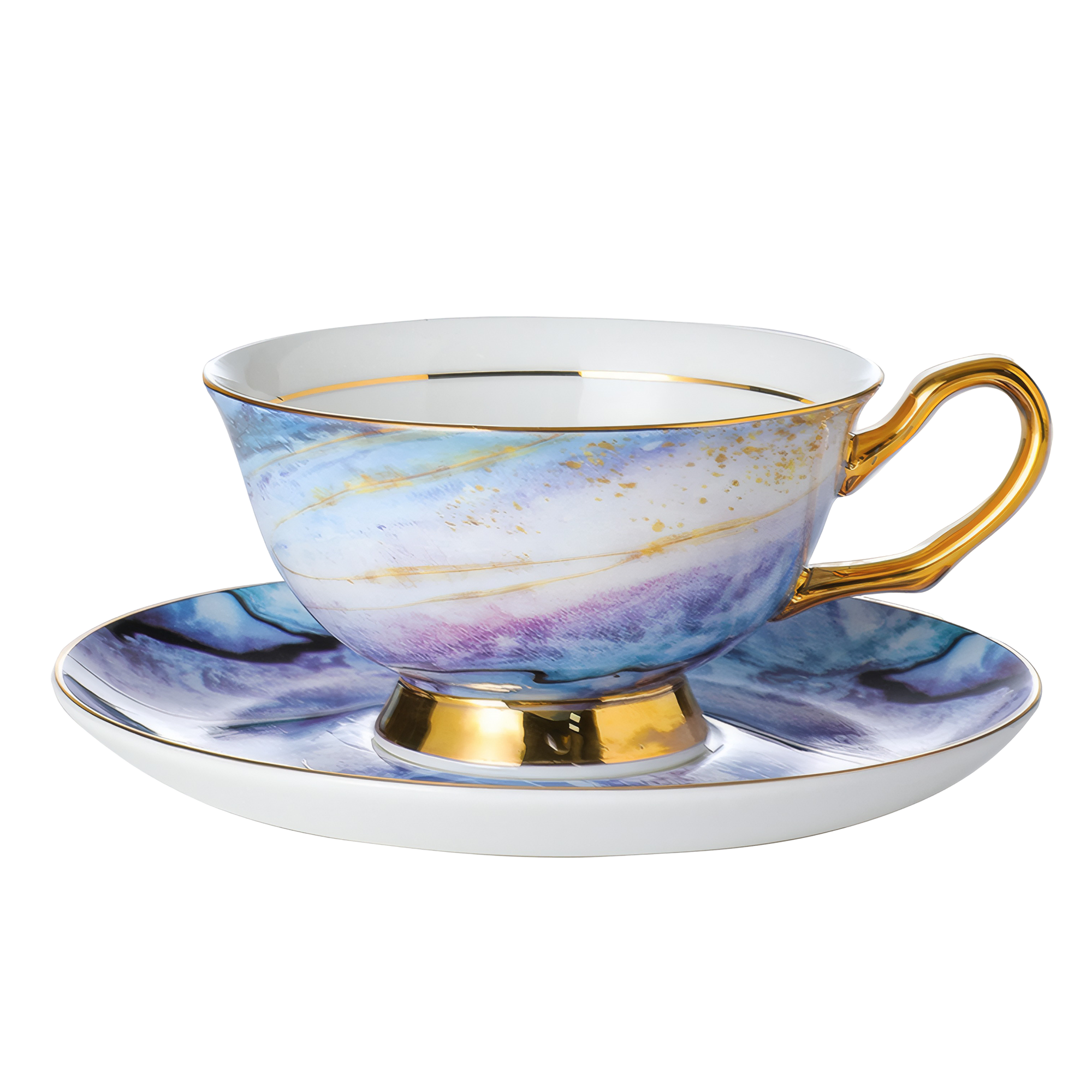Unique Ceramic Tea Party Coffee Cup Saucer Set Porcelain Drinkware Gift ...